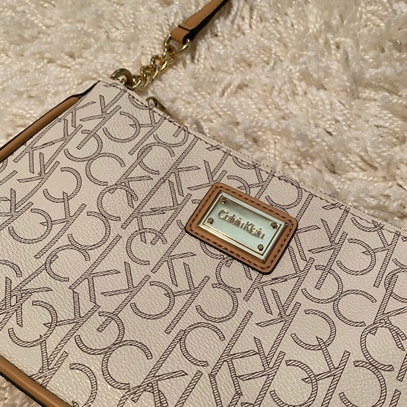 Calvin Klein | Bags | Calvin Klein Monogram Logo Leather Shoulder Bag ...